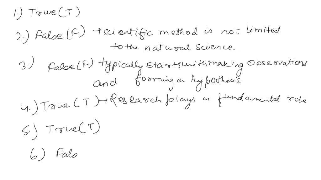 Solved Direction True Or False Write T If The Statement Is True And F If It Is False 1 The