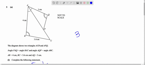 the triangle pqr is shown right a calculate the two possible values for ...