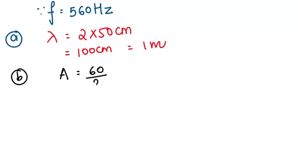 SOLVED: A wave of frequency 560 Hz is moving along the positive x ...