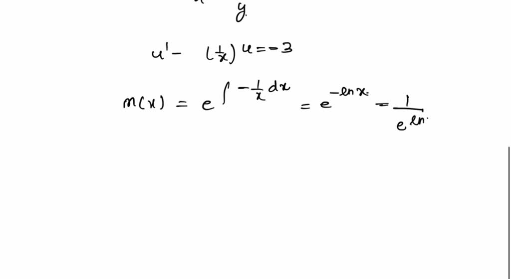 SOLVED: For the Bernoulli Equation: x^2(dy)/(dx)+2xy=5y^(1/2) we use the substitution: v= For ...