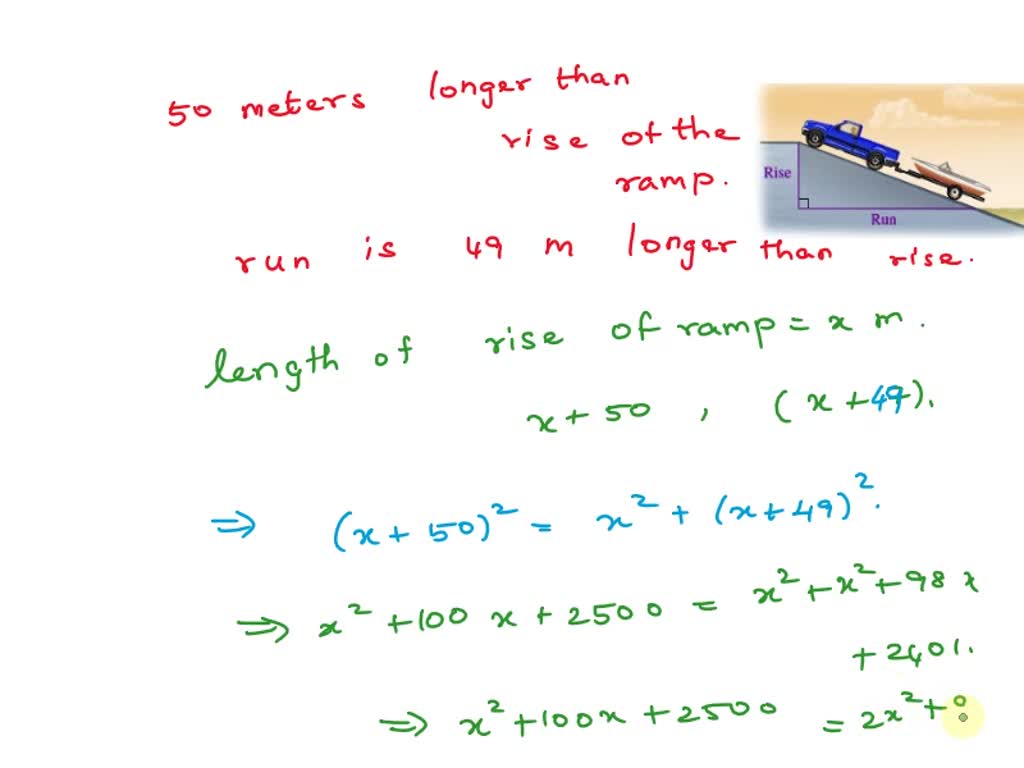 SOLVED: The inclined ramp of the boat launch is shown to be 50 meters ...