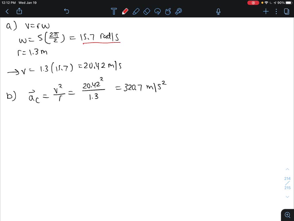 SOLVED: Find the tangential velocity of a ball twirled on a 1.3 m long string if it makes 5 ...