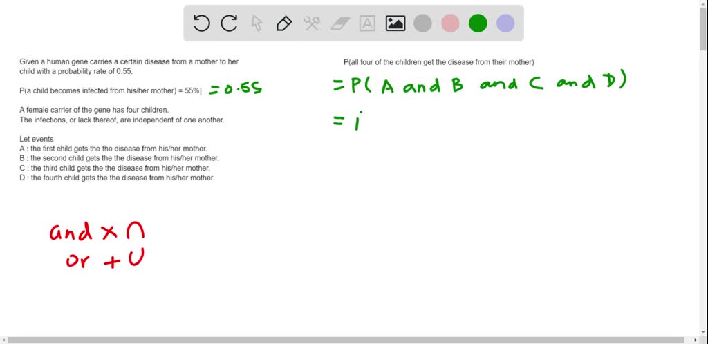 SOLVED: A certain disease is matemally inherited from the mother: If a ...