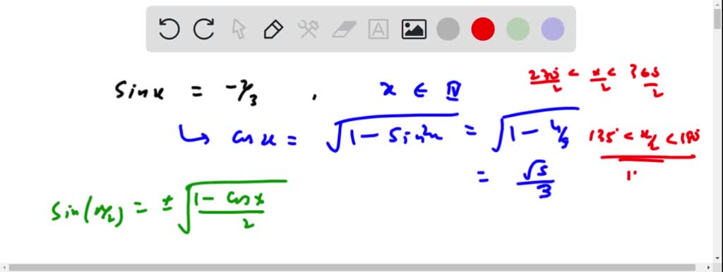 SOLVED: If sin(x) and cos(x) are both negative in quadrant IV, determine the exact value of each ...