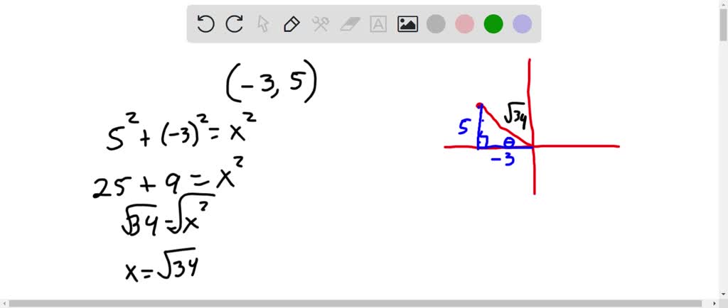 SOLVED: Given a point (x, Y) on the terminal arm of an angle in ...