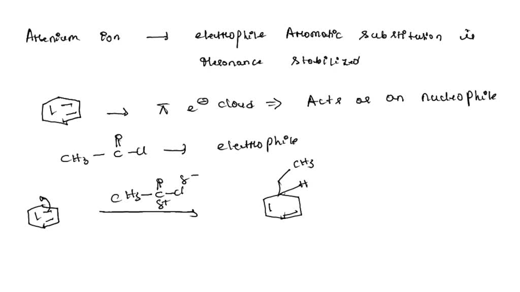 SOLVED: The arenium ion intermediate of an electrophilic aromatic substitution (EAS) reaction is ...