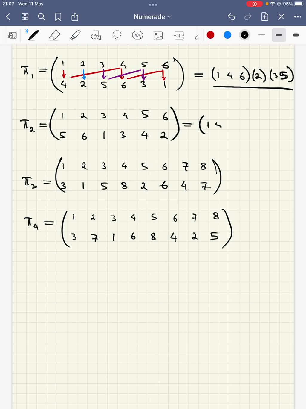 Solved Create List Of The Permutation Groups In Cycle Form For C7 And Cg List The Cycle Index 2674