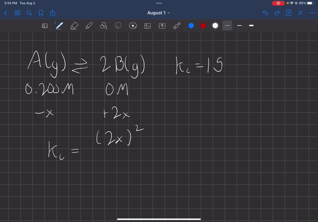 SOLVED: Consider the following hypothetical reaction: 3A (g) + 2 B (g ...