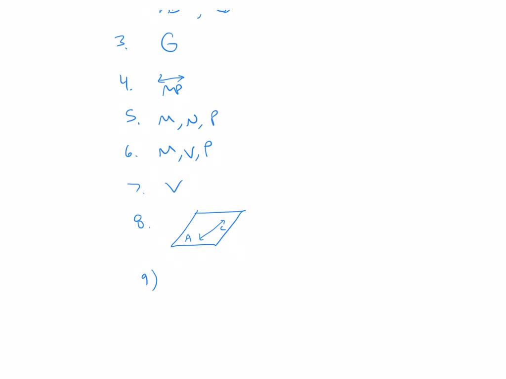 Plane Exercises: Exercise 1: Identify the surfaces with the appropriate letter that will appear ...