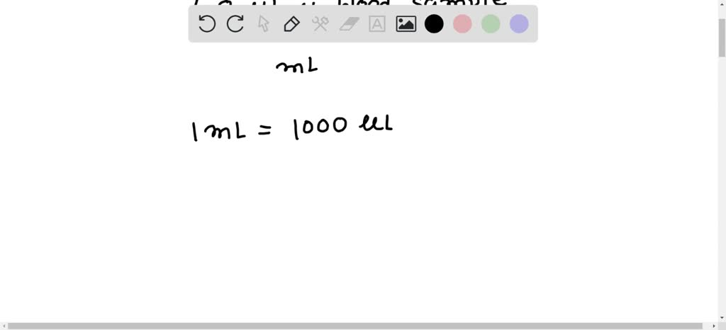 A medical laboratory test is run using a 4.8 uL blood sample. What is ...