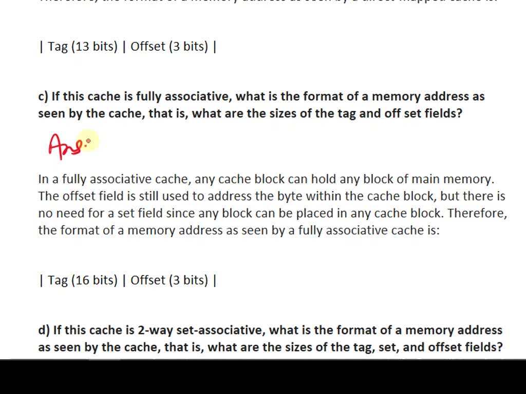 Solved Assume That The Main Memory Of A Small Computer Is Composed Of 1 Gigabyte Which Is