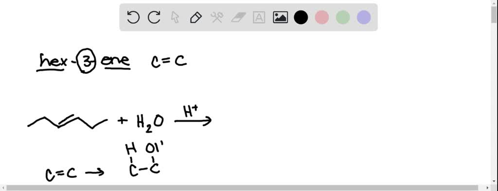 SOLVED: What is the name of the organic product created when hex-3-ene ...
