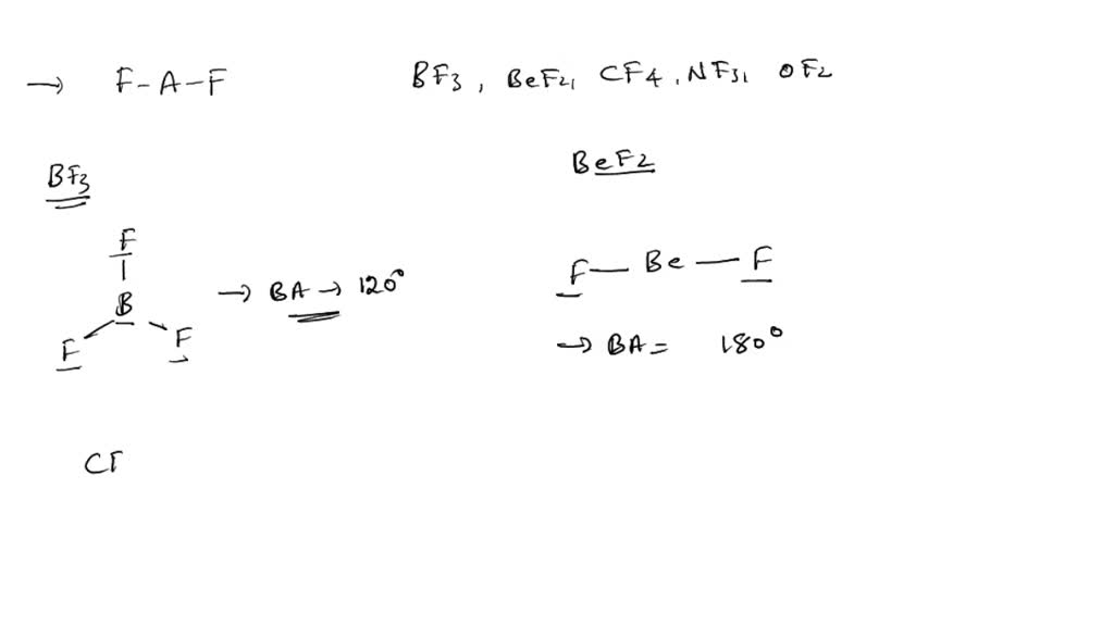 SOLVED: Arrange the following AFn species in order of increasing F-A-F ...