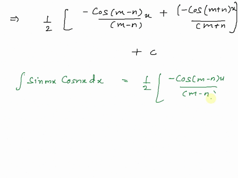 SOLVED: '[b, sin nx COs mx dx'