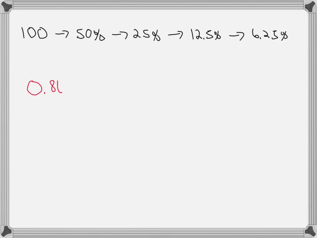 Solved The Initial Concentration Of A Reactant In A First Order