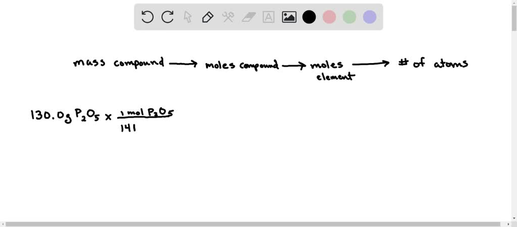 Galculate the number of phosphorus atoms In a 130.0 g sample of ...
