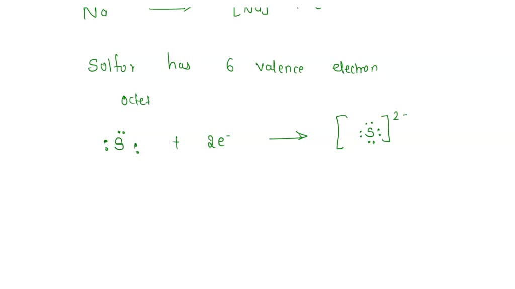 SOLVED: Using Lewis symbols, show how atoms of sulfur and sodium form ...