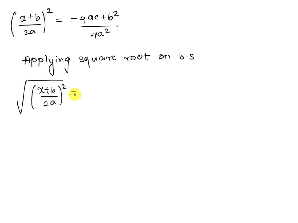 SOLVED: What is the mathematical proof of completing the square method ...