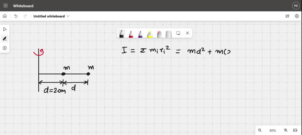 SOLVED: Two equal masses are connected to a rotating axle via a massless rod as shown. The ...
