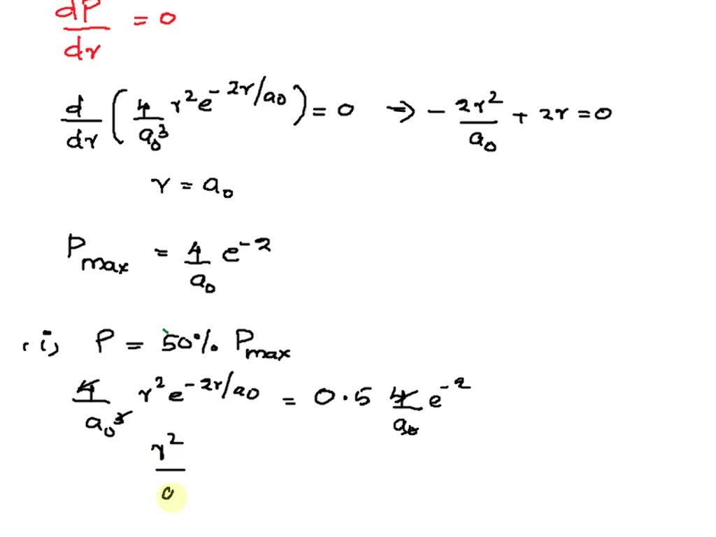 SOLVED: '4) At what radius in the H atom does the radial distribution function of the ground ...