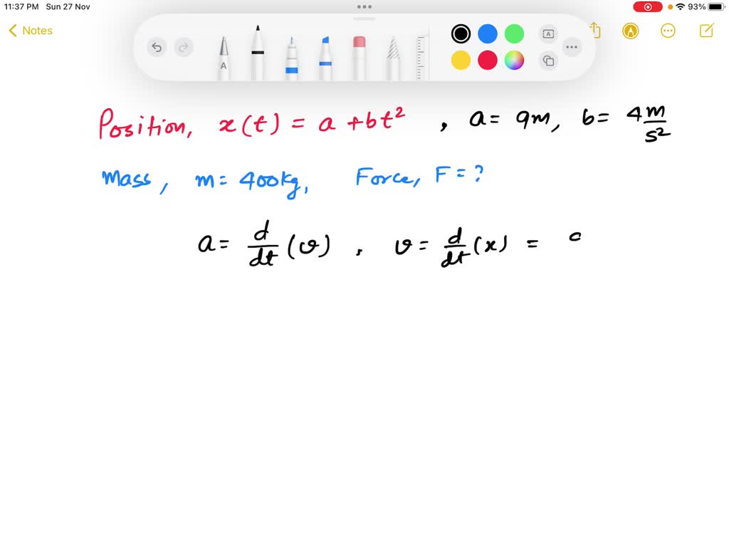 Solved The Position Of An Object Moving Along The X Axis Is Given As X A Bt2 Where A 9