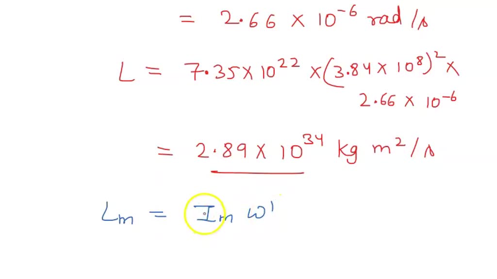SOLVED: (a) What is the angular momentum of the Moon in its orbit ...