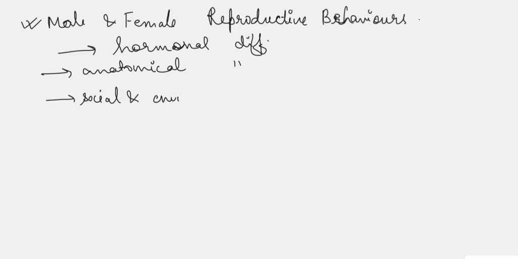 SOLVED: What are the causes of differences between male and female ...