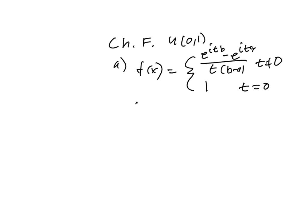 Solved Let Y Be A Uniform Random Variable On 0 1 A Compute The Characteristic Function For 
