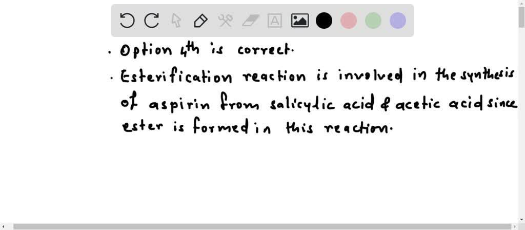 SOLVED: 'QUESTION The synthesis of aspirin from salicylic acid and ...