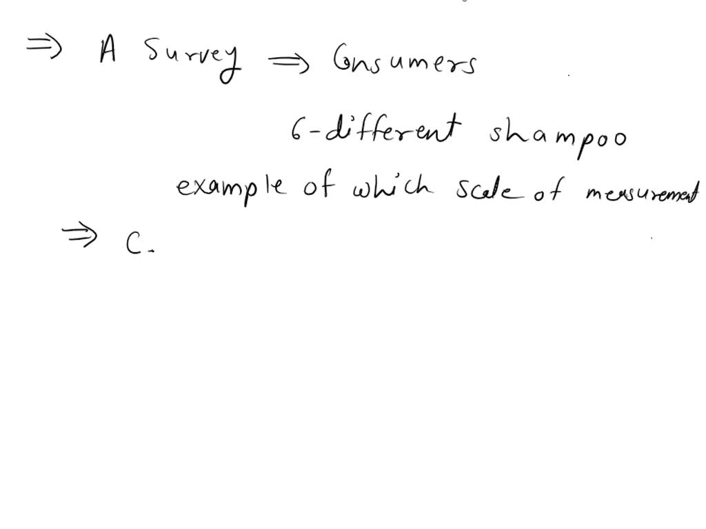 SOLVED: A survey question asks consumers to rank 6 different shampoos ...