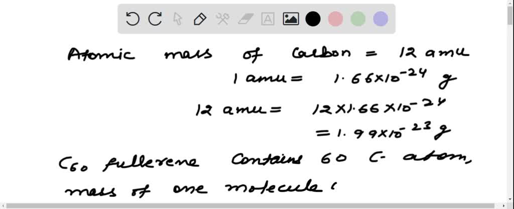 Fullerenes are molecules composed of only carbon atoms. One fullerene ...