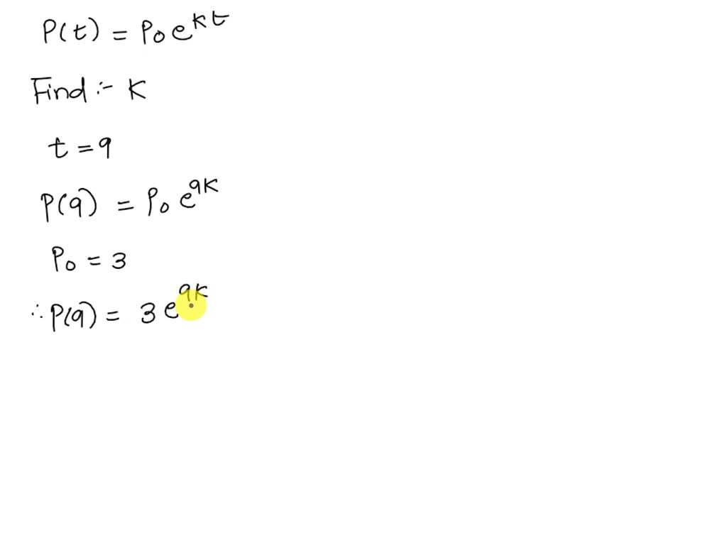 SOLVED: A colony of fruit flies is growing according to the exponential ...