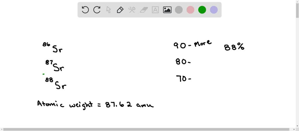 SOLVED: Strontium has four stable isotopes. Strontium-84 has a very low ...
