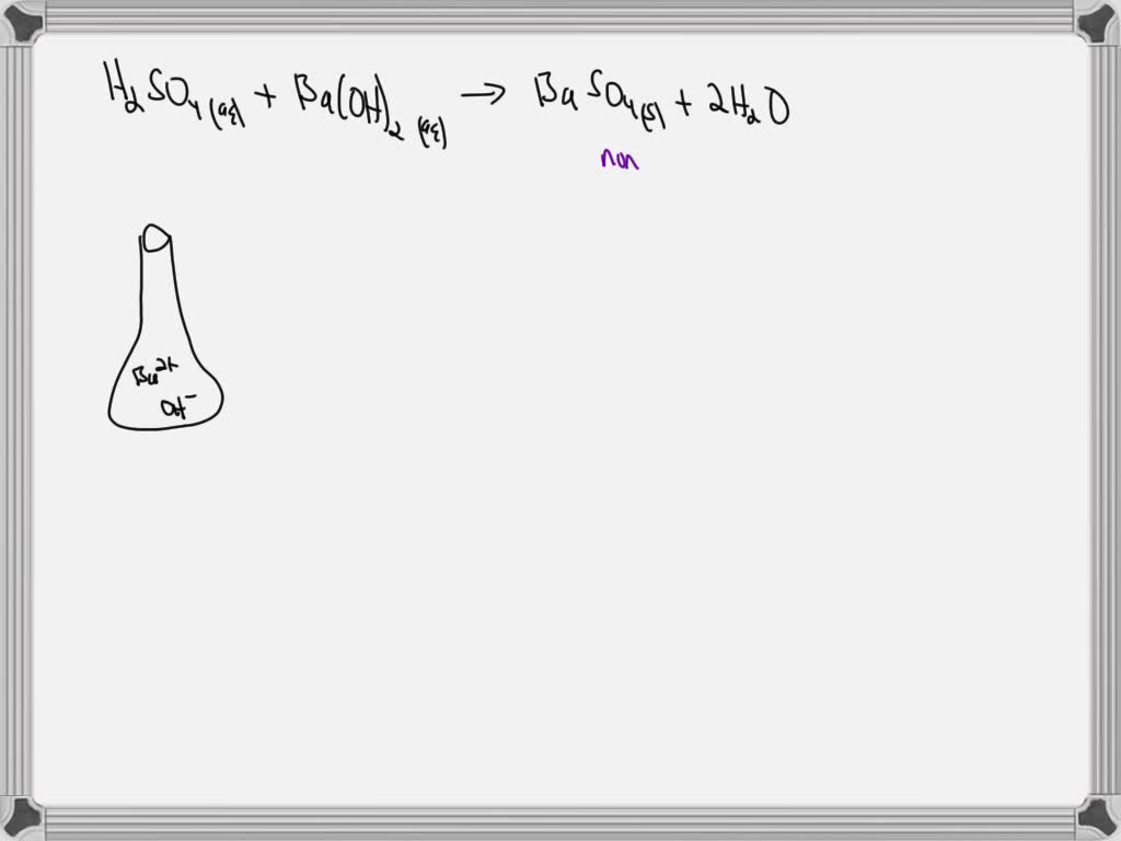 SOLVED: The conductivity of the reaction mixture increases as H2SO4 is ...