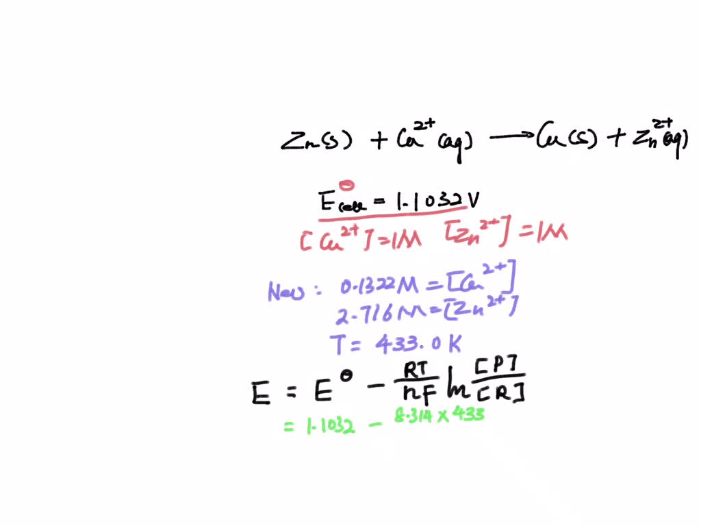 SOLVED: Consider the reaction corresponding to a voltaic cell and its ...