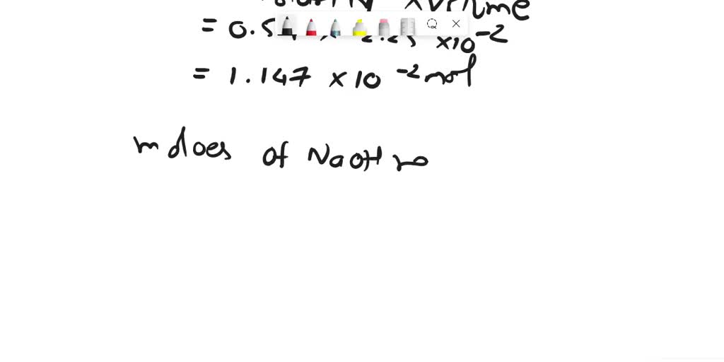 If 0.75 g of a monoprotic weak acid required 22.50 mL of 0.510 M NaOH ...
