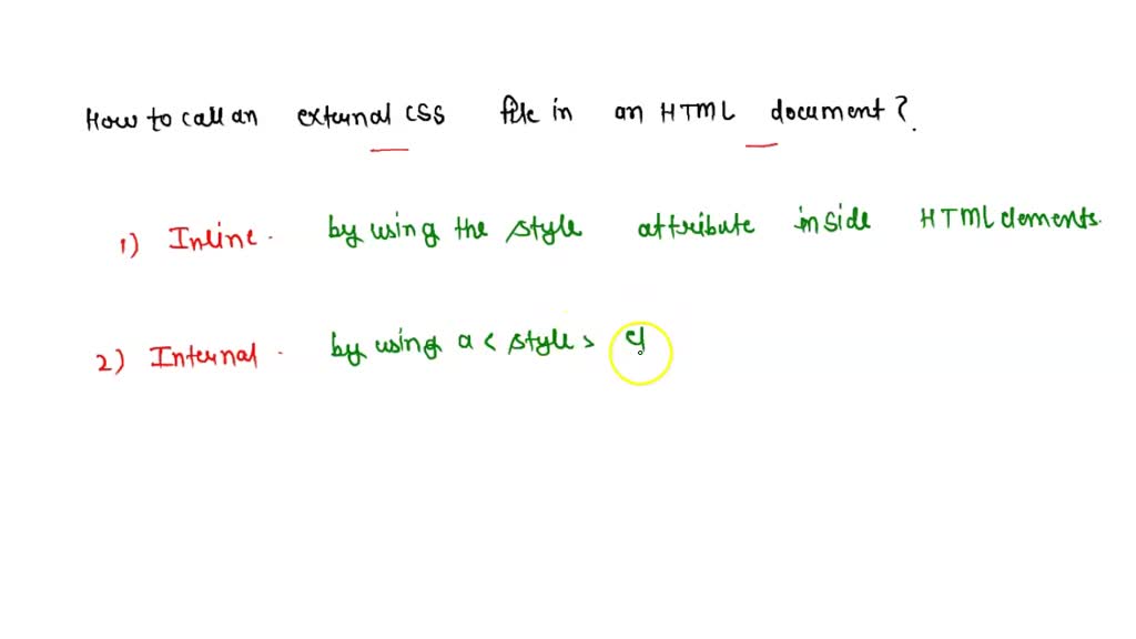SOLVED State The Difference Between Inline Internal And External CSS
