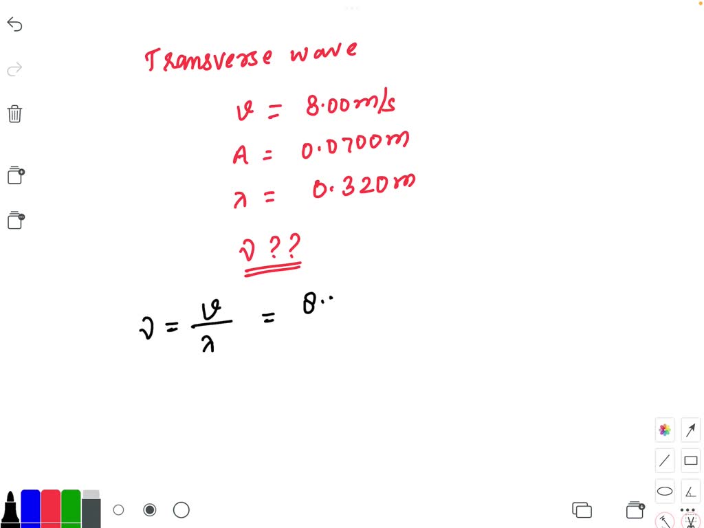 SOLVED: Transverse waves on a string have wave speed of 8.00 m/s ...