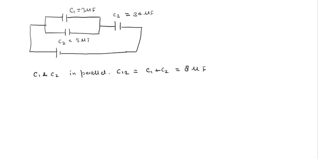 SOLVED: Three capacitors C1, C2 and C3 are connected to a 6V battery ...