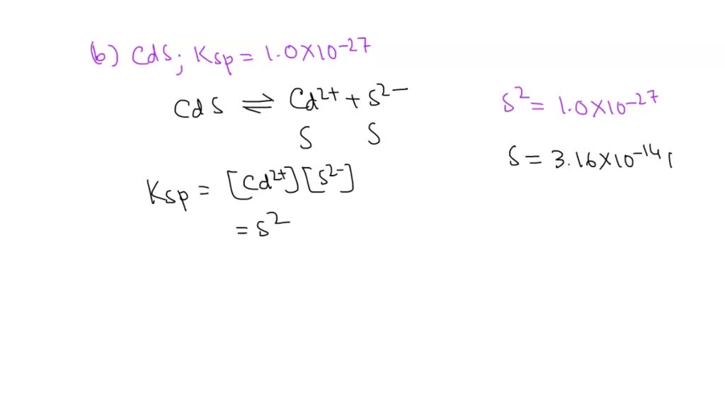 SOLVED: Using 1x10-6 M as a criterion for quantitative removal ...
