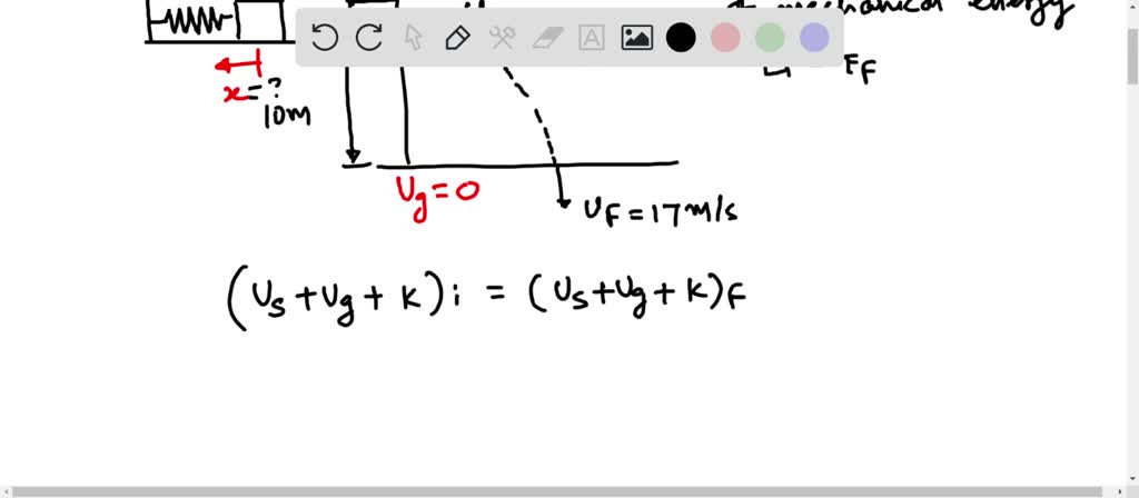 SOLVED: Suppose a box with a mass of 10 kg compresses a horizontal ...