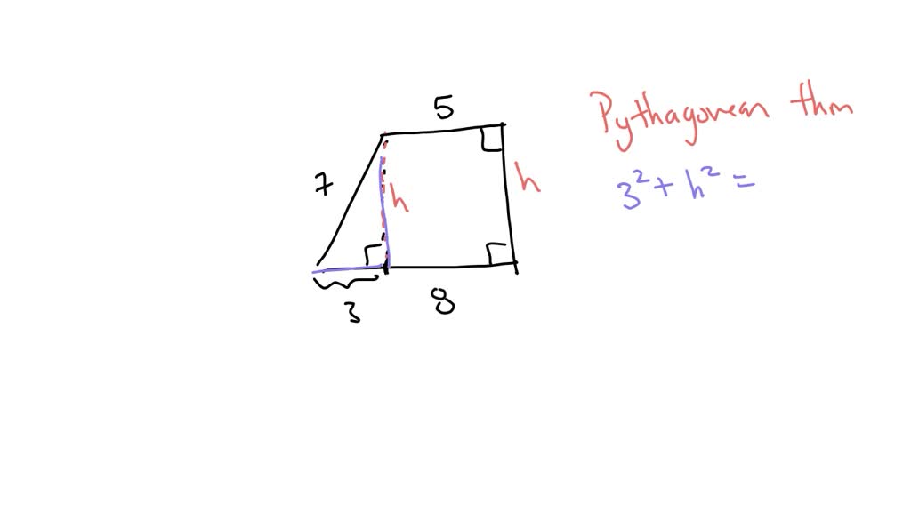 SOLVED: 'Find the length of the missing side of the trapezoid below.