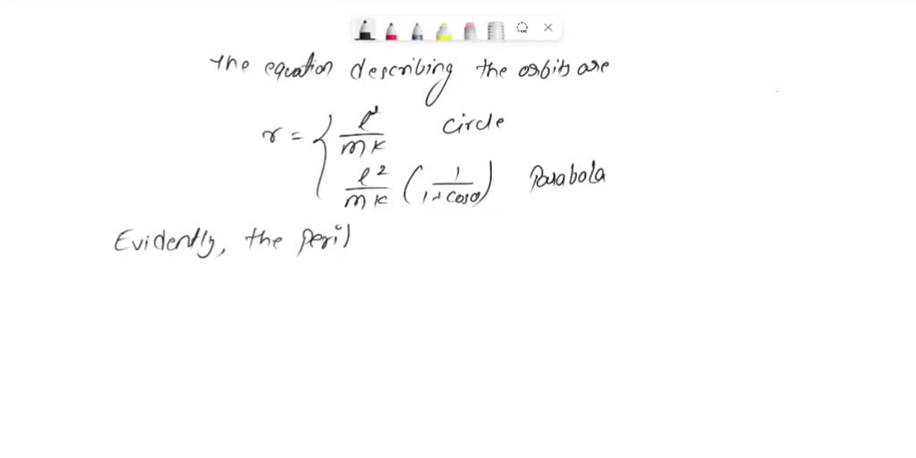 Solved For Circular And Parabolic Orbits In An Attractive 1r Potential Having The Same Angular