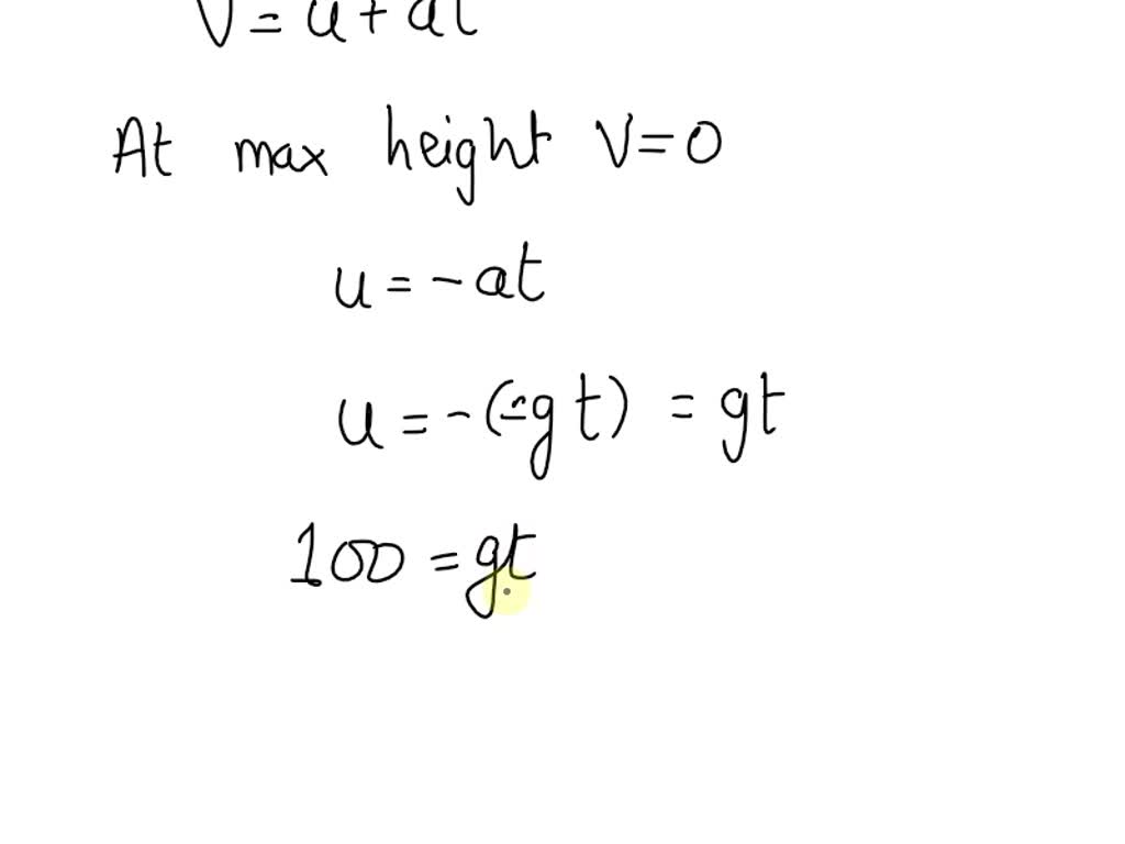 SOLVED: 5.A projectile is fired straight up with positive velocity of 100 m/s. When the ...