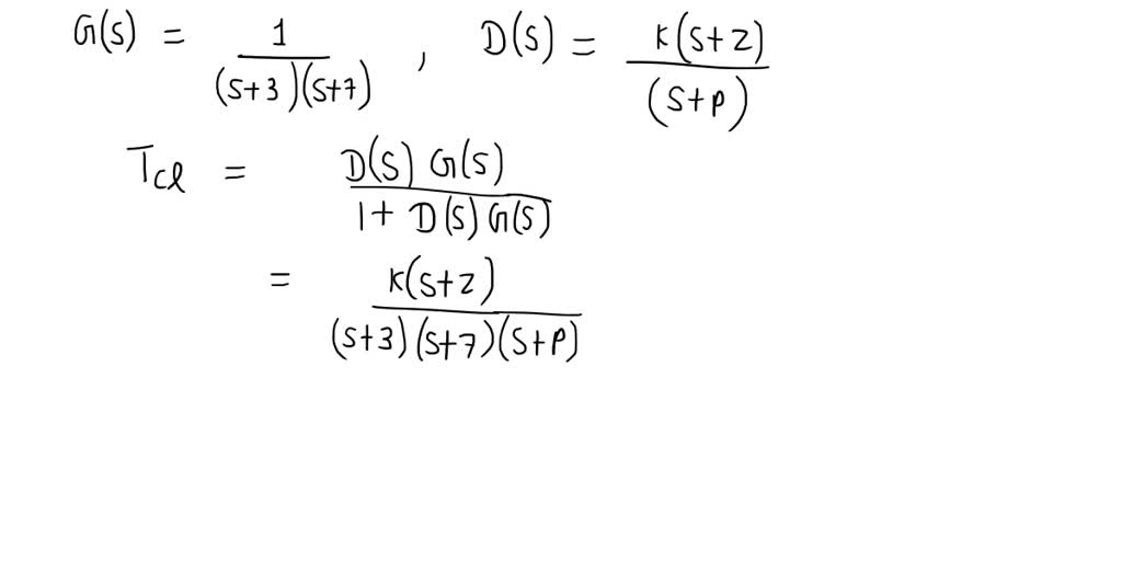 SOLVED: Consider the control system shown below, design a lag-lead ...