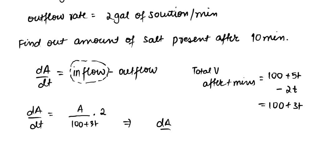 SOLVED: 2. A simple mixing process follows first-order behavior. A 200 ...
