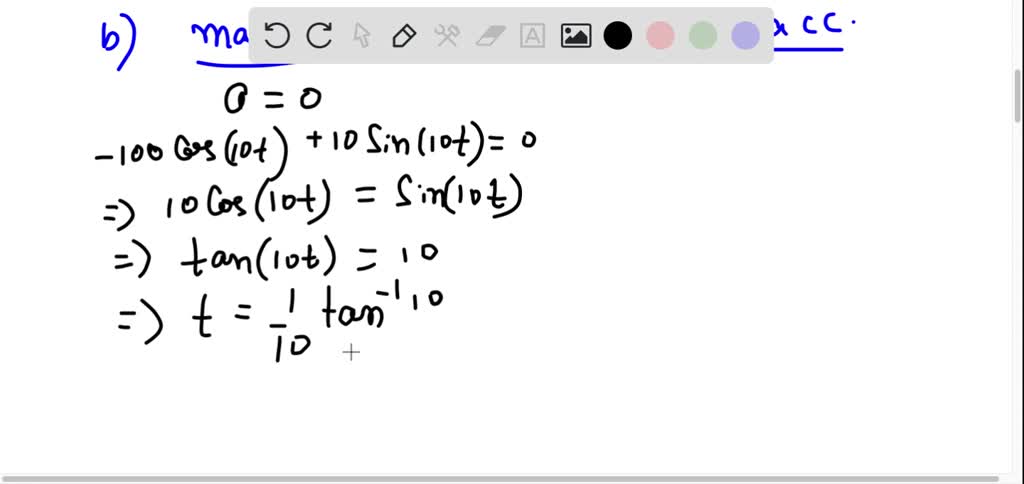 SOLVED: The vertical motion of mass A is defined by the relation x=cos ...