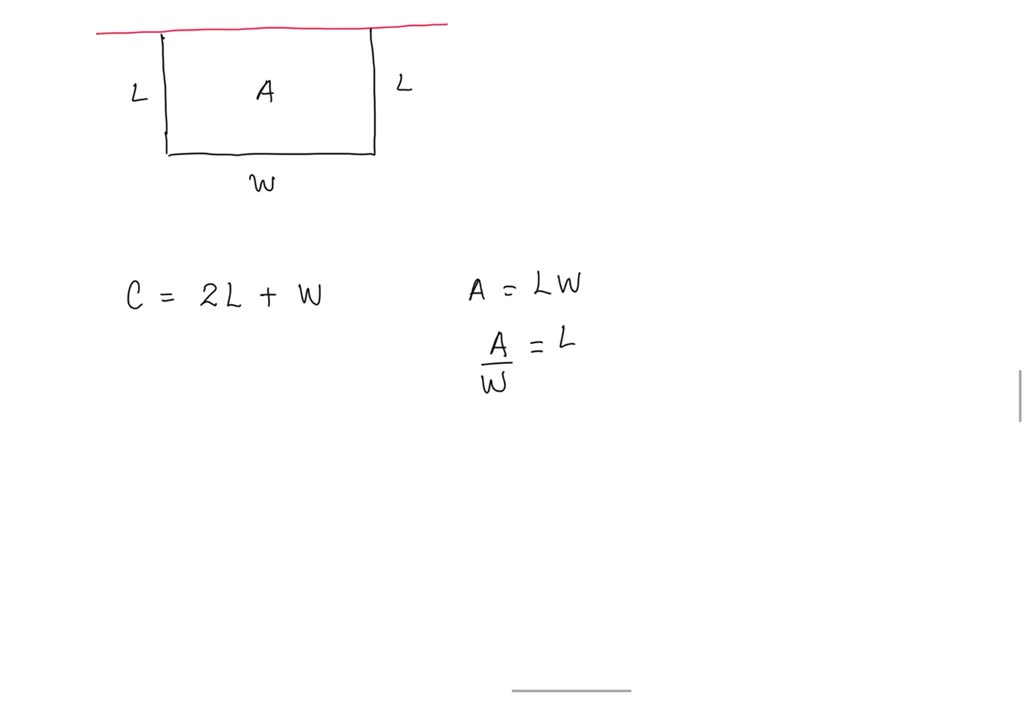 SOLVED: A rectangular corral is to be built with a required area. If an existing fence is to be ...