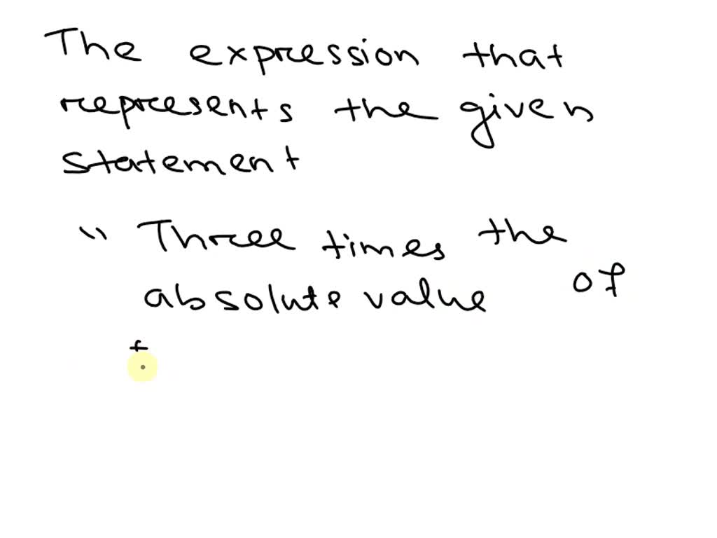 SOLVED: Write an expression to represent the given statement. Use n for ... SOLVED: Write an expression to represent the given statement. Use n for ...