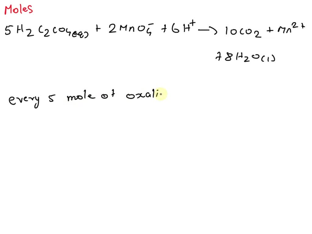 SOLVED: According to the balanced equation shown below, 5.00 moles of ...